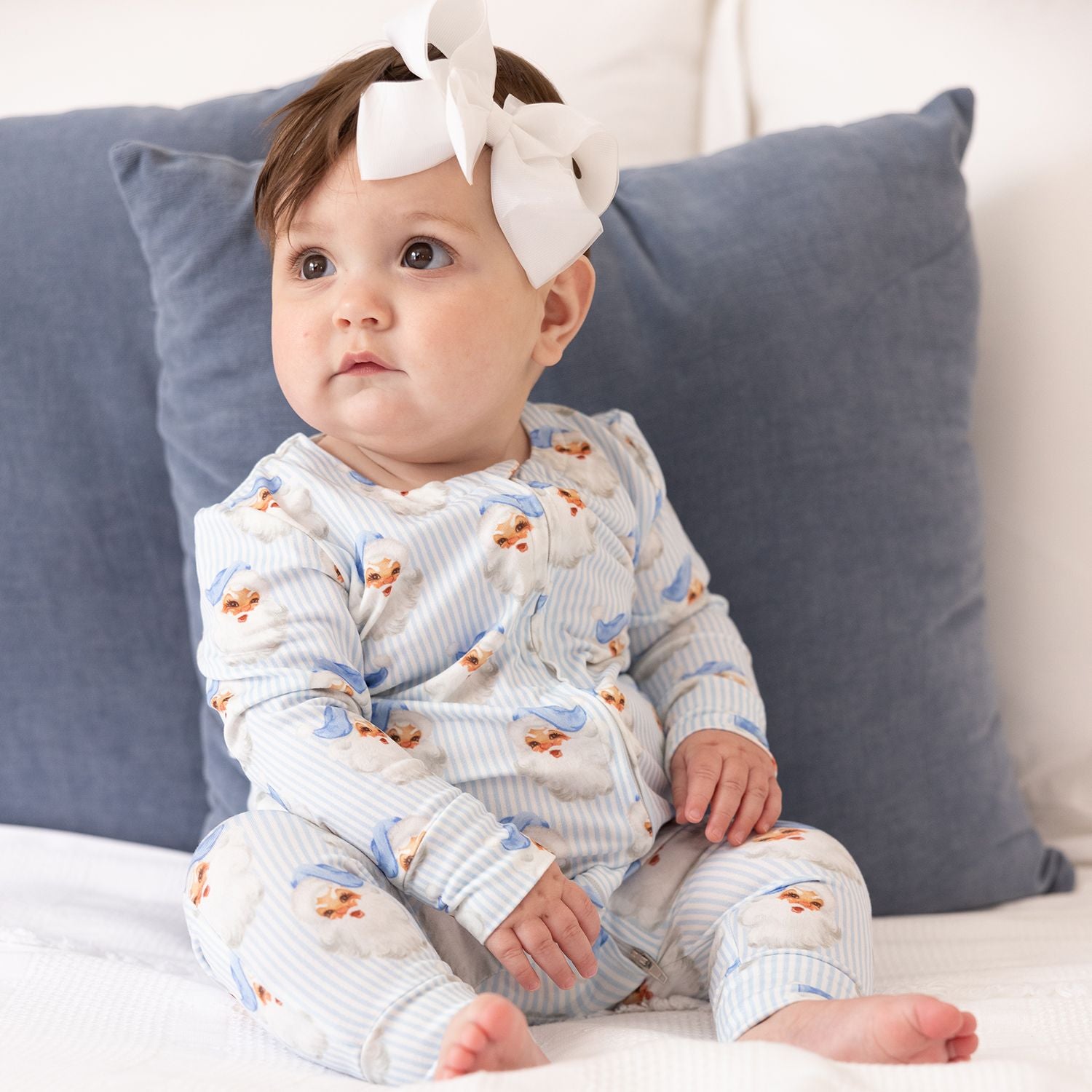 BLUE SANTA BABY - Baby PJ Set – Yes Doll Boutique