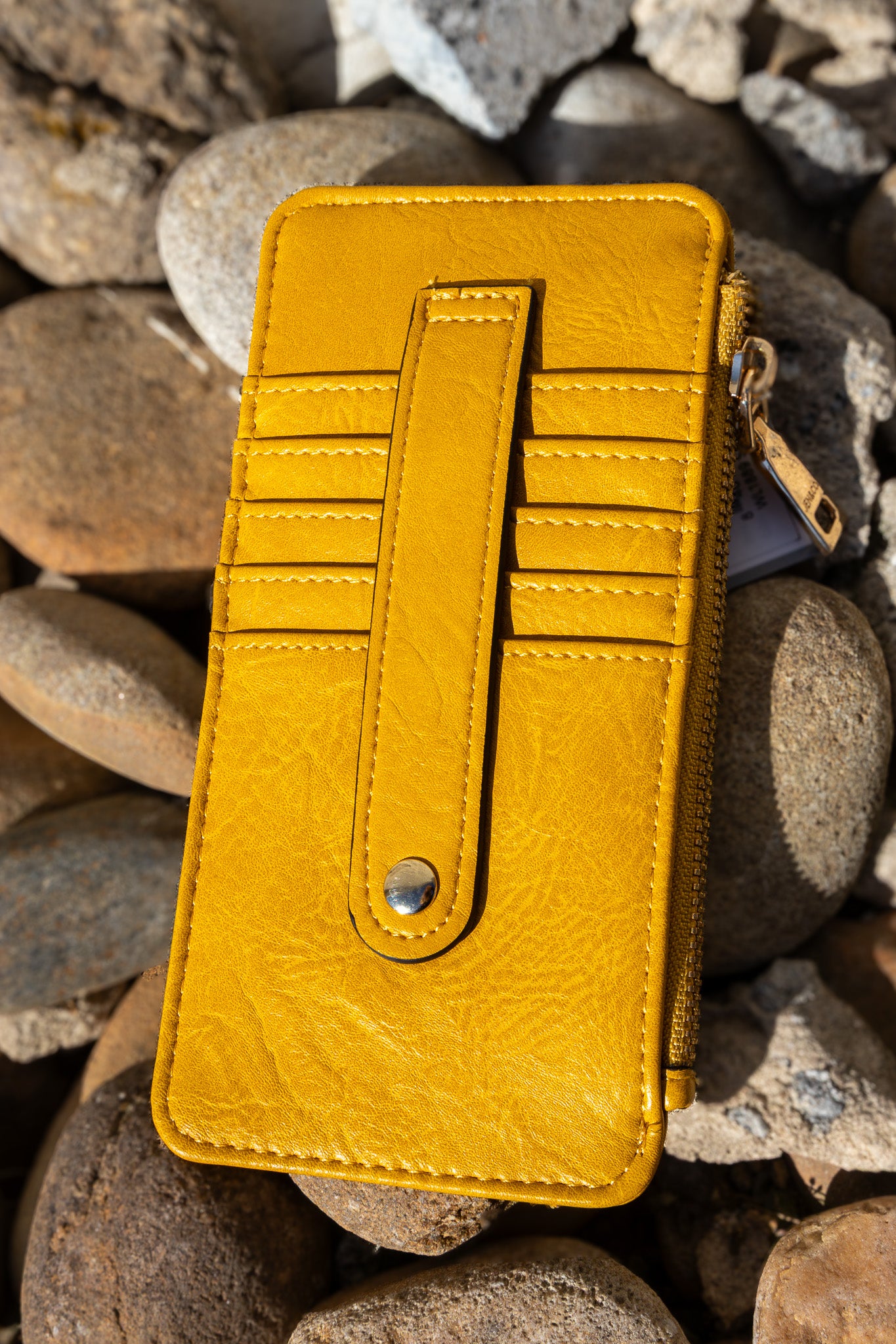 Saige Vegan Wallet - MUSTARD – Yes Doll Boutique